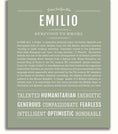 Emilio | Name Art Print – Name Stories