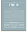 Emilio | Name Art Print – Name Stories
