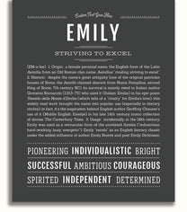 Emily | Name Art Print – Name Stories