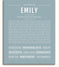 Emily Personalized Name Meaning Art Prints – Name Stories