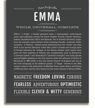 Emma | Name Art Print – Name Stories