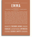 Emma Personalized Name Meaning Art Prints – Name Stories