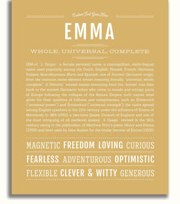 Emma | Name Art Print – Name Stories