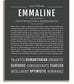 Emmaline | Name Art Print – Name Stories