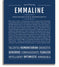 Emmaline Personalized Name Meaning Art Prints – Name Stories