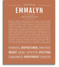 Emmalyn Personalized Name Meaning Art Prints – Name Stories