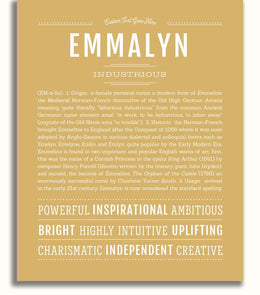 Emmalyn | Name Art Print – Name Stories