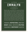 Emmalyn Personalized Name Meaning Art Prints – Name Stories