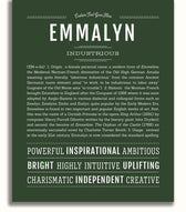 Emmalyn Personalized Name Meaning Art Prints – Name Stories