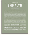 Emmalyn | Name Art Print – Name Stories