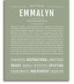 Emmalyn Personalized Name Meaning Art Prints – Name Stories
