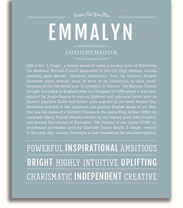 Emmalyn | Name Art Print – Name Stories