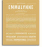 Emmalynne Personalized Name Meaning Art Prints – Name Stories