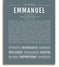 Emmanuel Personalized Name Meaning Art Prints – Name Stories