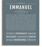 Emmanuel Personalized Name Meaning Art Prints – Name Stories