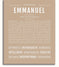 Emmanuel | Name Art Print – Name Stories