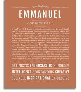 Emmanuel | Name Art Print – Name Stories