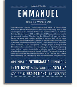 Emmanuel | Name Art Print – Name Stories