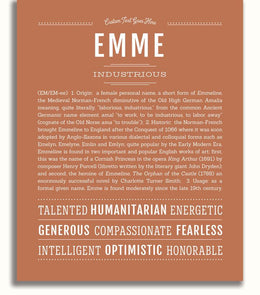 Emme | Name Art Print – Name Stories