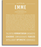 Emme | Name Art Print – Name Stories