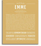 Emme | Name Art Print – Name Stories