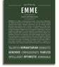 Emme | Name Art Print – Name Stories
