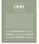 Emme | Name Art Print – Name Stories