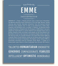 Emme | Name Art Print – Name Stories
