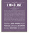 Emmeline | Name Art Print – Name Stories