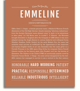 Emmeline | Name Art Print – Name Stories