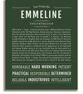 Emmeline | Name Art Print – Name Stories