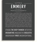 Emmery Personalized Name Meaning Art Prints – Name Stories