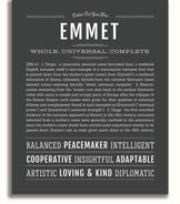 Emmet | Name Art Print – Name Stories