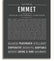 Emmet | Name Art Print – Name Stories