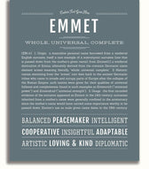 Emmet Personalized Name Meaning Art Prints – Name Stories