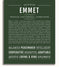 Emmet Personalized Name Meaning Art Prints – Name Stories