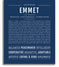 Emmet Personalized Name Meaning Art Prints – Name Stories