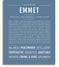 Emmet Personalized Name Meaning Art Prints – Name Stories