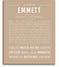 Emmett Personalized Name Meaning Art Prints – Name Stories