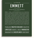 Emmett Personalized Name Meaning Art Prints – Name Stories