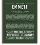 Emmett (male) | Name Art Print – Name Stories