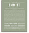 Emmitt Personalized Name Meaning Art Prints – Name Stories