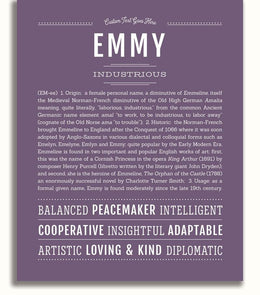 Emmy | Name Art Print – Name Stories