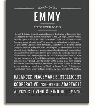 Emmy | Name Art Print – Name Stories