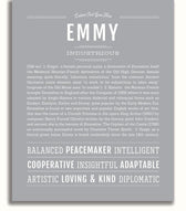 Emmy Personalized Name Meaning Art Prints – Name Stories