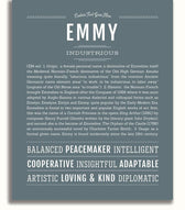 Emmy Personalized Name Meaning Art Prints – Name Stories