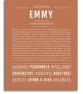 Emmy Personalized Name Meaning Art Prints – Name Stories