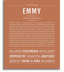 Emmy Personalized Name Meaning Art Prints – Name Stories