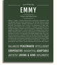 Emmy Personalized Name Meaning Art Prints – Name Stories