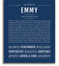 Emmy Personalized Name Meaning Art Prints – Name Stories